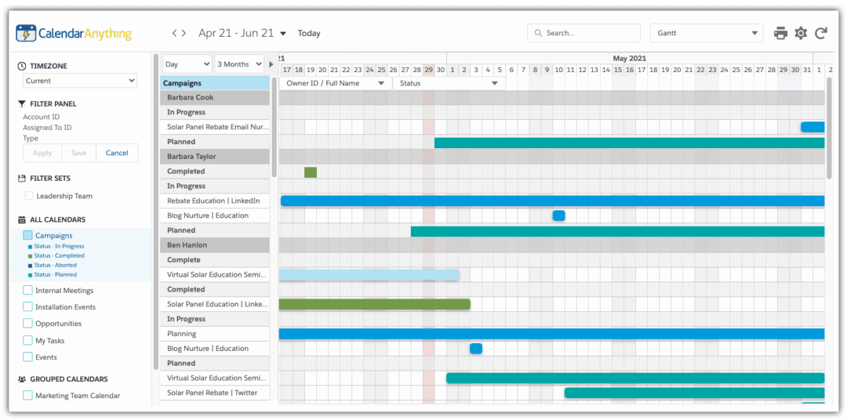 Salesforce Calendar App - CalendarAnything - Silverline