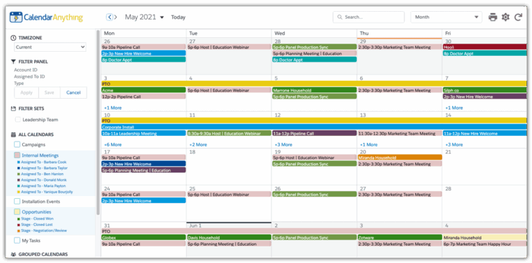 Salesforce Calendar App - CalendarAnything - Silverline