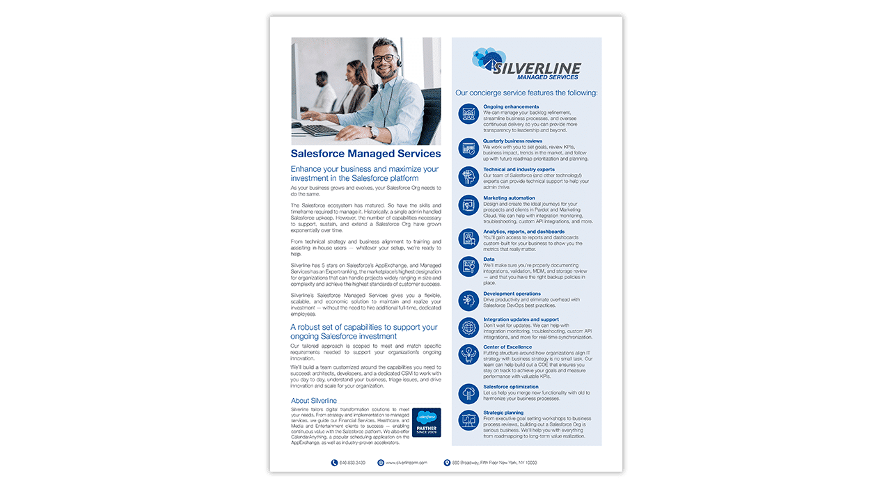 Salesforce Managed Services Datasheet - Mphasis Silverline