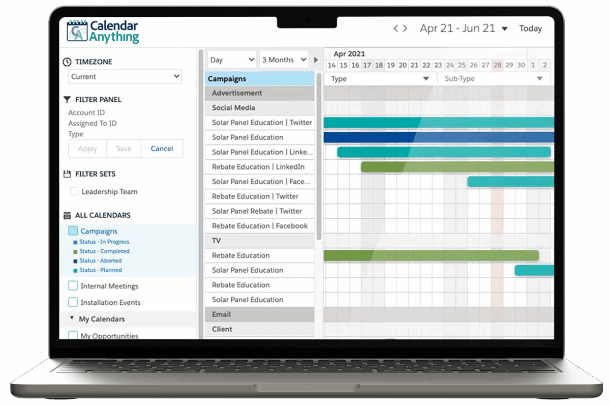 Salesforce Calendar App - CalendarAnything